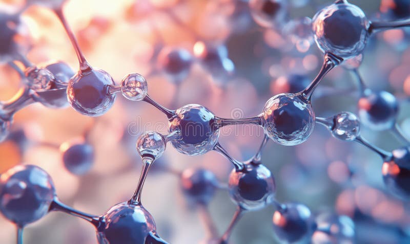 Molecular Structure Close Up Colorful Background Detailed Atoms Stock ...