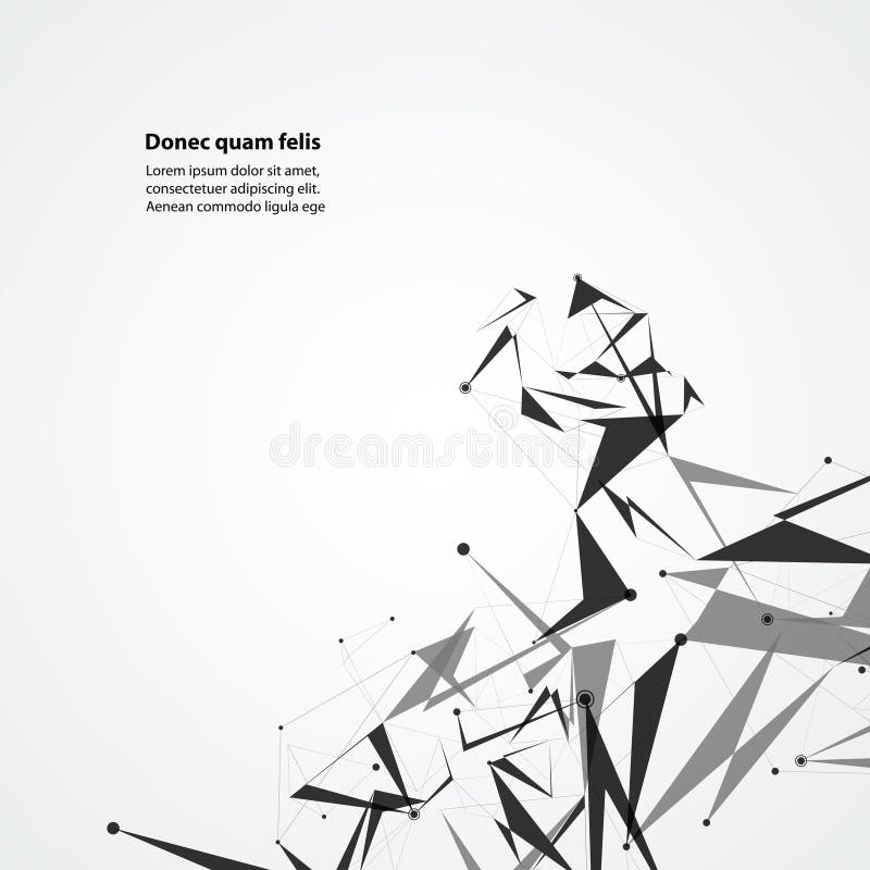 Molecular Structure with Connected Abstract Shapes. Chemistry Vector ...