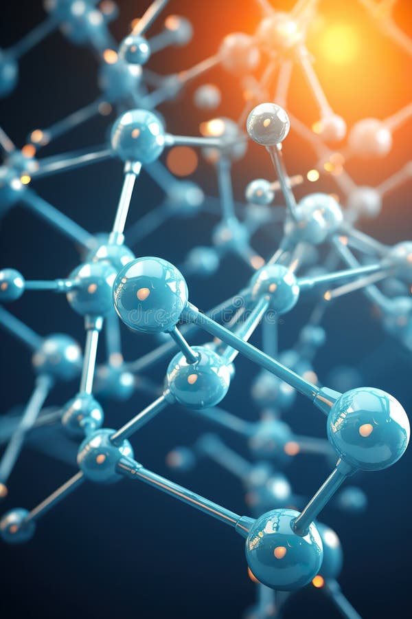 Molecular Structure and Connections Microbiology Illustration, Science ...