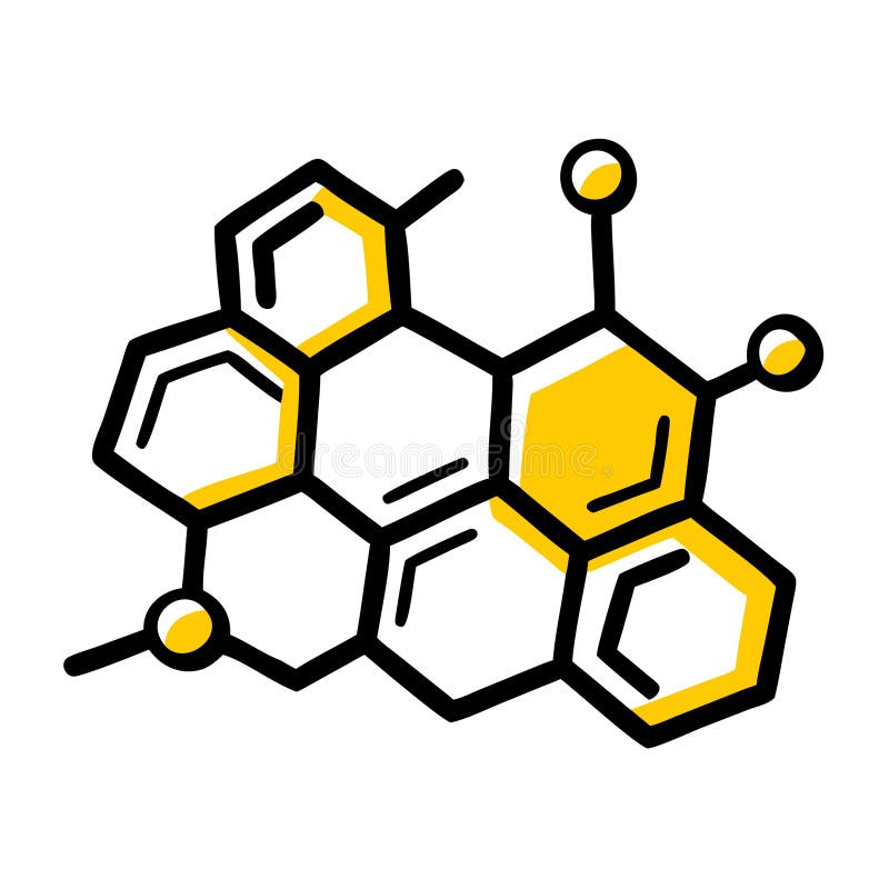 A Molecular Structure Consisting of Interconnected Hexagons and Circles ...