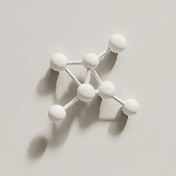 The Molecular Structure of a Cosmetic Product on a Beige Background ... The Molecular Structure of a Cosmetic Product on a Beige Background ...