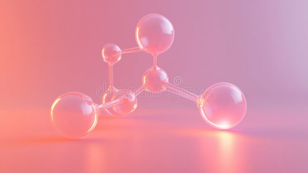 Molecular Structure Representation in a Soft Color Gradient Background ...