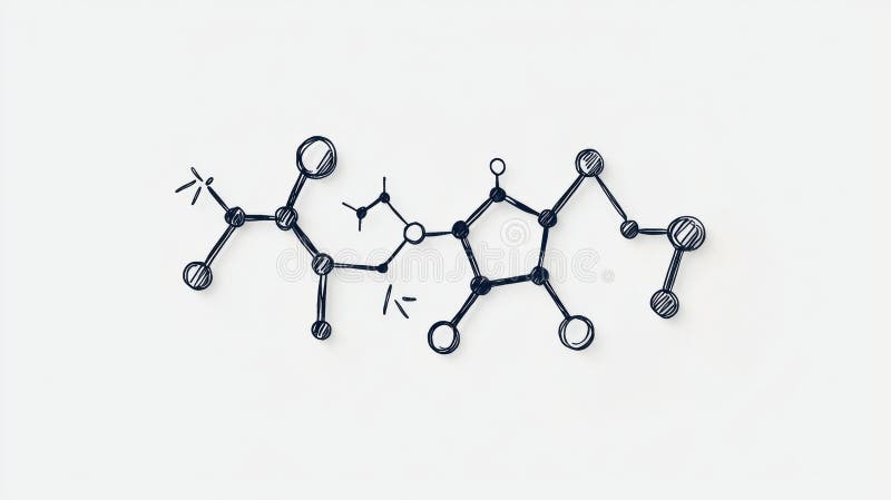 A Molecular Structure Diagram of a Molecule. Stock Photo - Image of ...