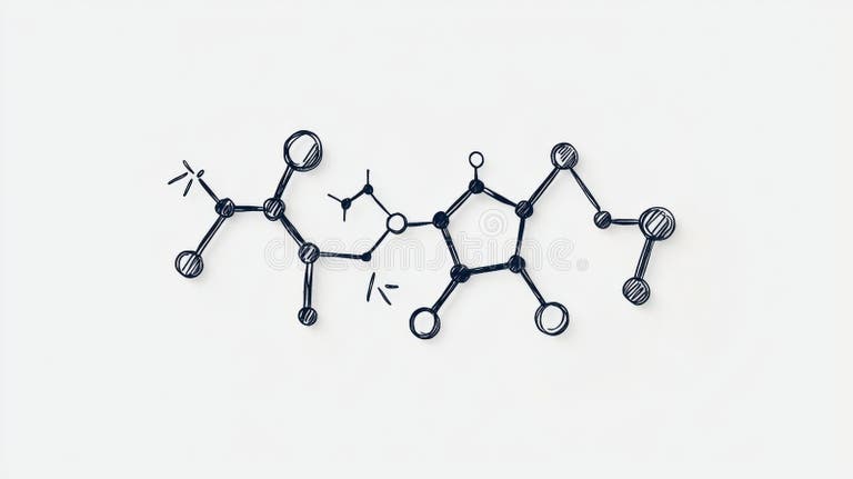 A Molecular Structure Diagram of a Molecule. Stock Photo - Image of ...