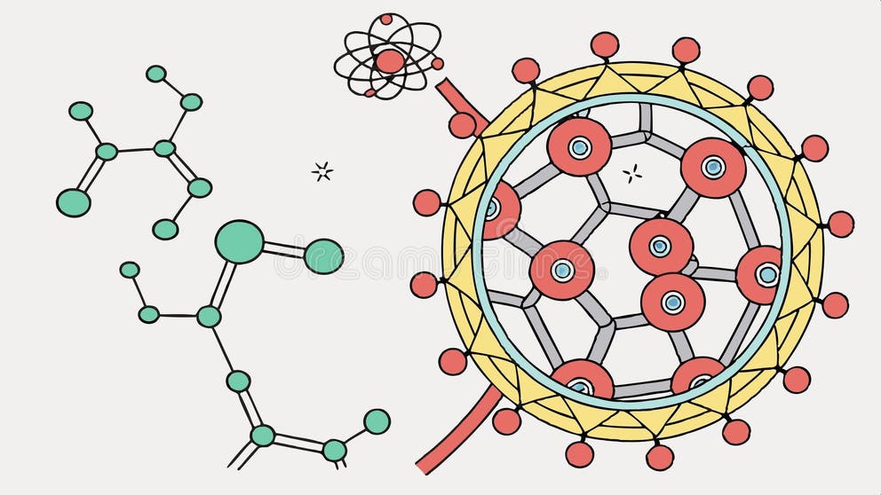 Molecular Structure Diagram, Science Illustration Vector Design ...