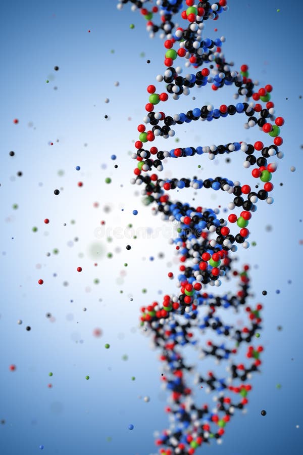Molecular Structure of DNA. 3D Rendering Stock Illustration ...