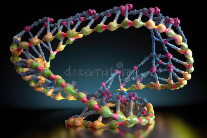 Molecular Structure of Dna Double Helix, with Paired Bases and ...