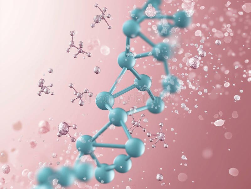 Molecular Structure of DNA Highlighted Against a Soft Gradient ...