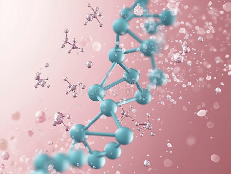 Molecular Structure of DNA Highlighted Against a Soft Gradient ...