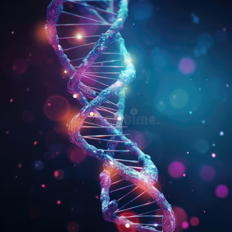 Molecular Structure of DNA Strands of Human Cell Biology Stock Image ...