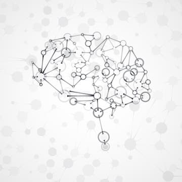 Molecular Structure in the Form of Brain Stock Vector - Illustration of ...