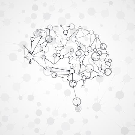 Molecular Structure in the Form of Brain Stock Vector - Illustration of ...