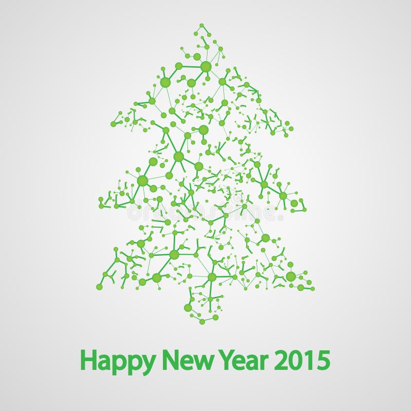 Molecular Structure in the Form of Tree Stock Vector - Illustration of ...