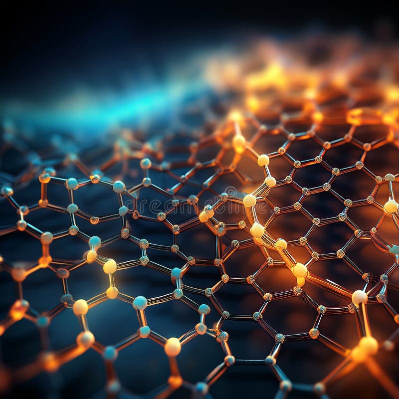 Molecular Structure of Graphene, New Material, Illustration Stock ...