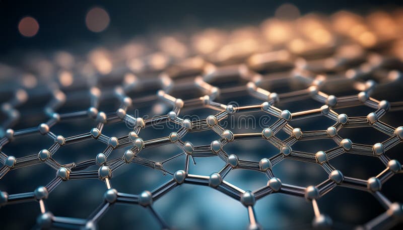 Molecular Structure of Graphene, New Material, Illustration Stock ...