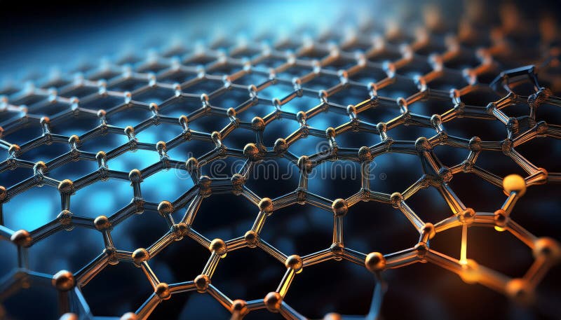 Molecular Structure of Graphene, New Material, Illustration Stock ...