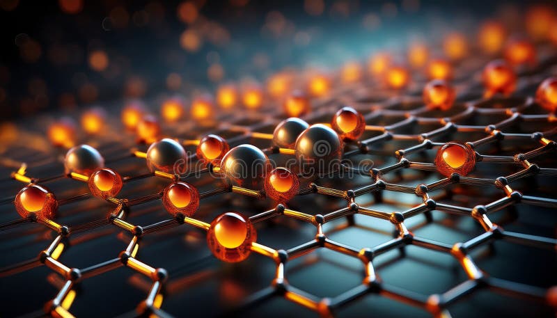 Molecular Structure of Graphene, New Material, Illustration Stock ...