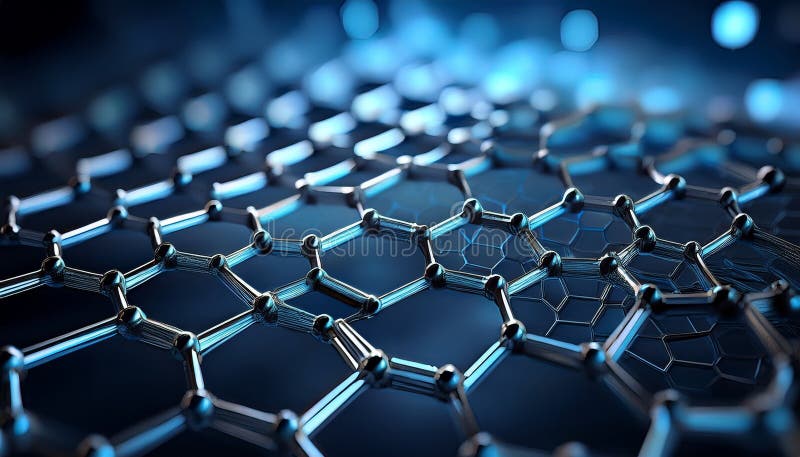 Molecular Structure of Graphene, New Material, Illustration Stock ...