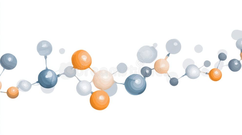 Molecular Structure Graphic Representing Chemical Bonds and ...