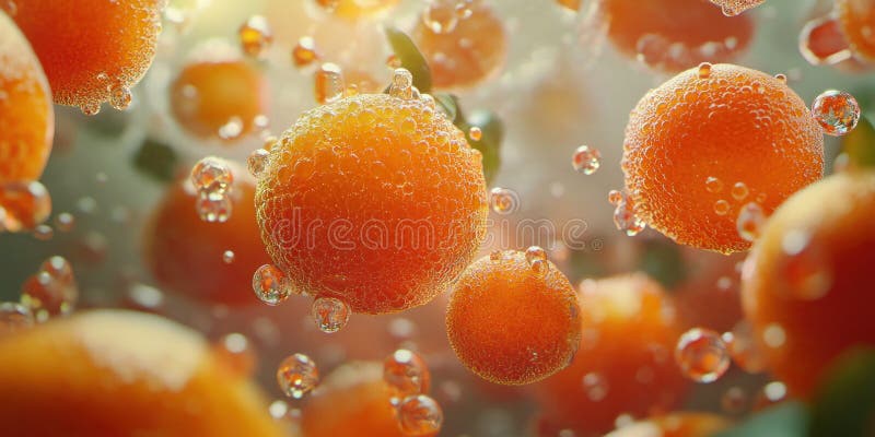 Molecular Structure Graphics of Fruit Juice with Luminous Details Stock ...