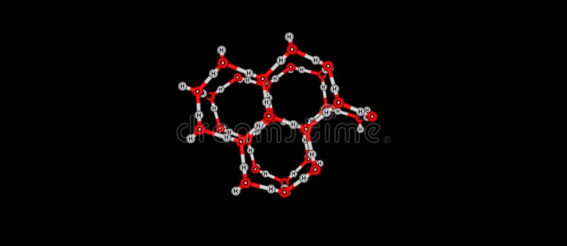 Molecular Structure of Ice on Black Background Stock Illustration ...