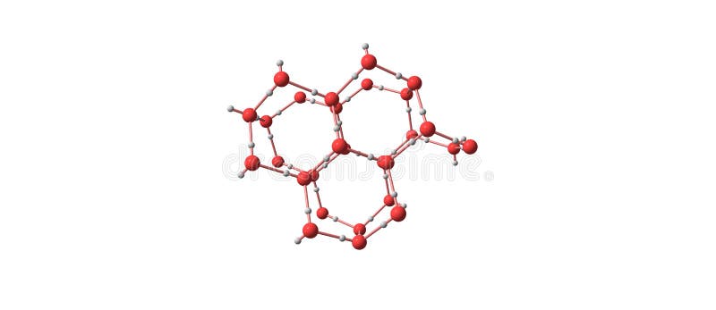 Molecular Structure of Ice on White Background Stock Illustration ...