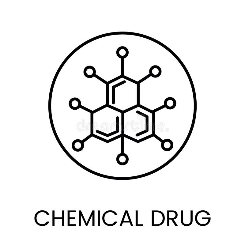 A Molecular Structure Icon in Vector, Representing Chemistry and Drug ...