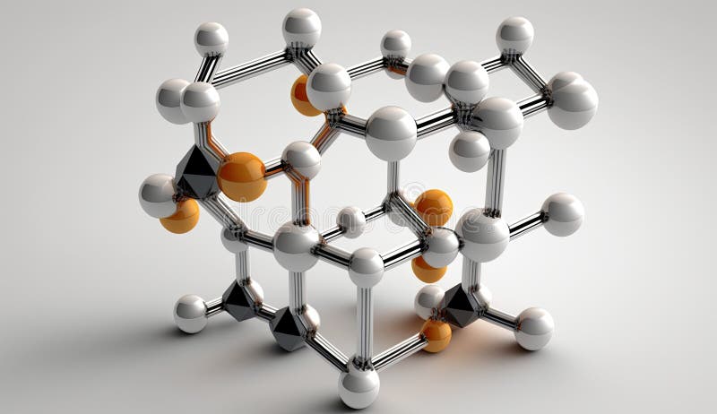Molecular Structure Illustration Stock Illustration - Illustration of ...