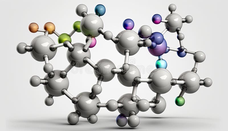Molecular Structure Illustration Stock Illustration - Illustration of ...