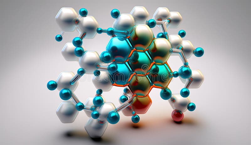 Molecular Structure Illustration Stock Illustration - Illustration of ...