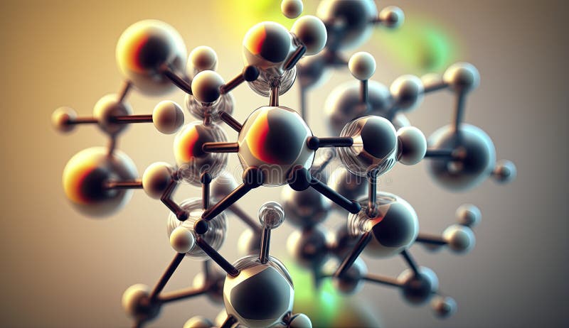 Molecular Structure Illustration Stock Illustration - Illustration of ...