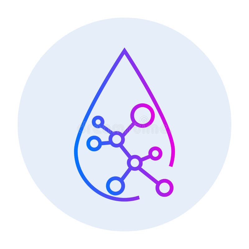 Molecular Structure Inside Drop Stock Vector - Illustration of ecology ...