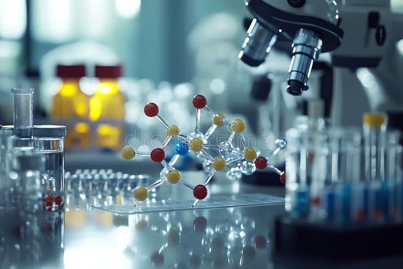 Molecular Structure in a Laboratory Setting Stock Illustration ...