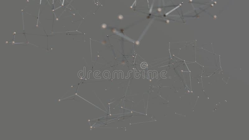 Molecular Structure. Lines, Point, in 3d Space Stock Illustration ...