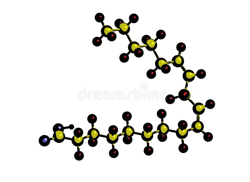 Molecular Structure of Linoleic Acid Stock Illustration - Illustration ...