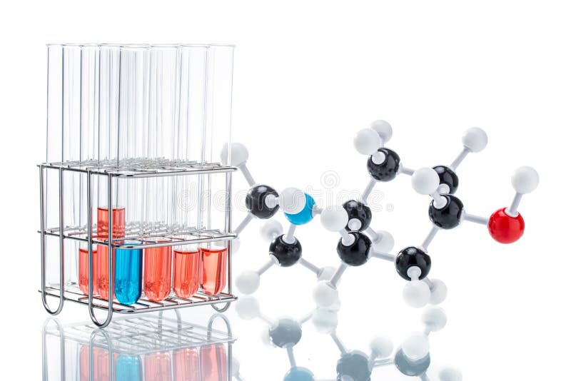 Molecular Structure and the Liquid in Test Tube Stock Photo - Image of ...