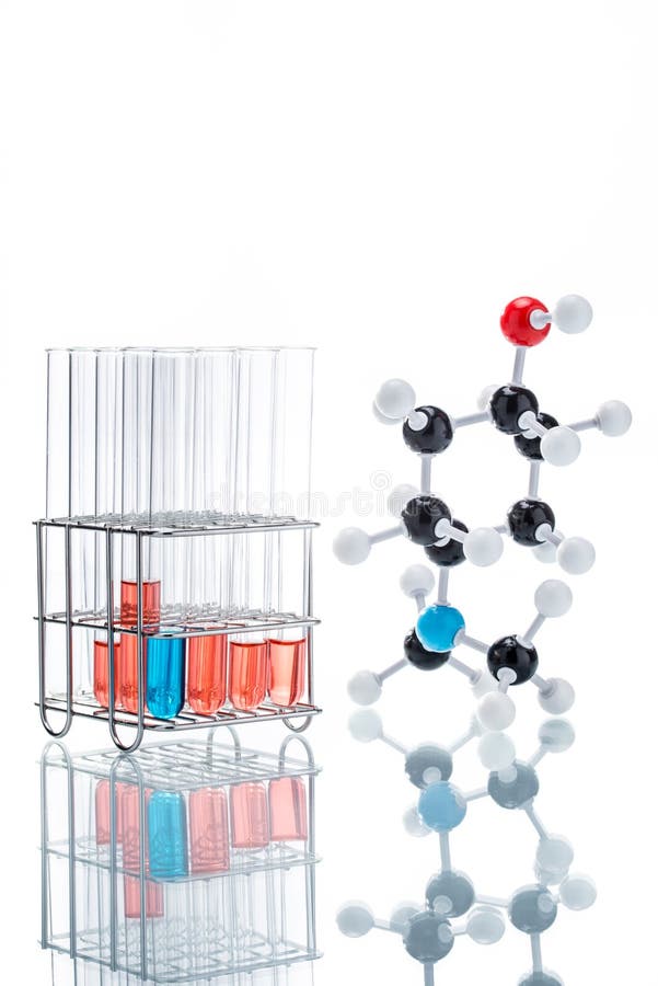 Molecular Structure and the Liquid in Test Tube Stock Image - Image of ...