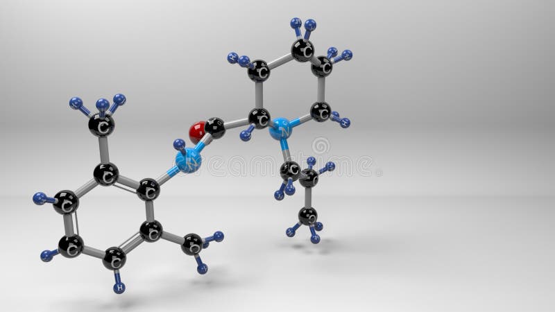 Ropivacaine Molecule Structure Illustration. Stock Illustration ...