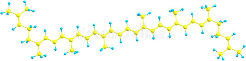 Molecular Structure of Lycopene on White Background Stock Illustration ...