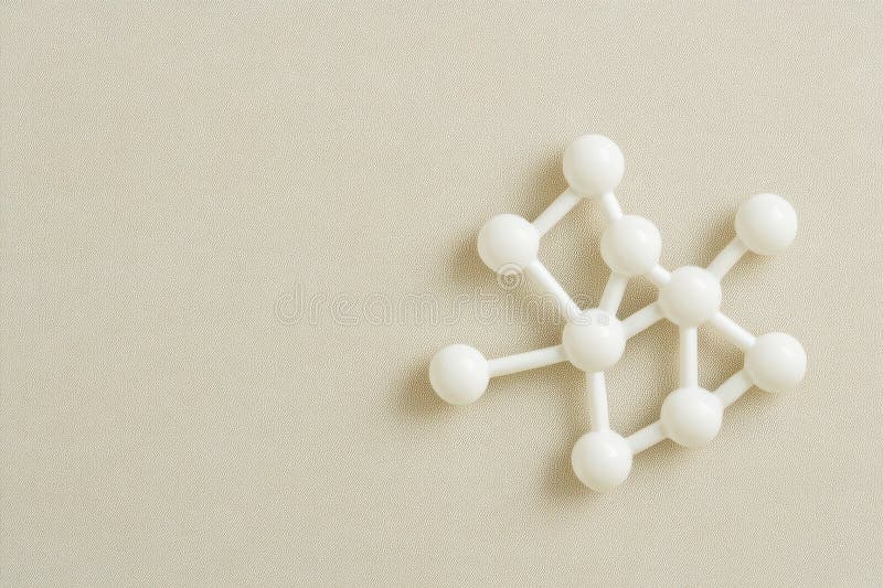 Molecular Structure Made of White Spheres and Rods Stock Photo - Image ...