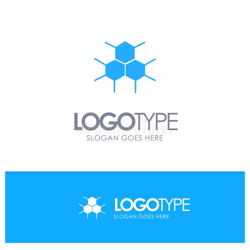 Molecular, Structure, Medical, Health Blue Solid Logo with Place for ... Molecular, Structure, Medical, Health Blue Solid Logo with Place for ...