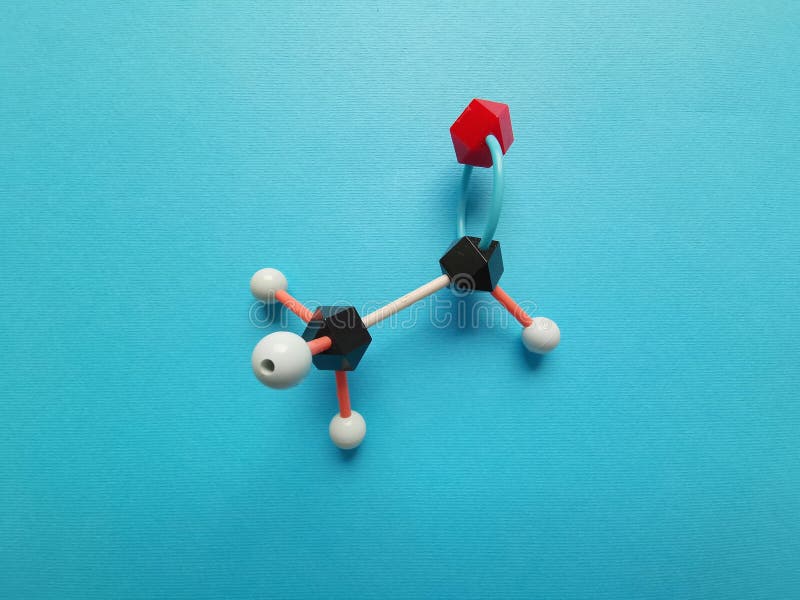Molecular Structure Model of Acetaldehyde Molecule. Ethanal Chemical ...