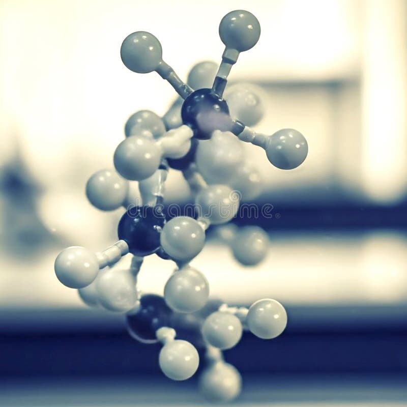 Molecular Structure Model stock illustration. Illustration of element ...
