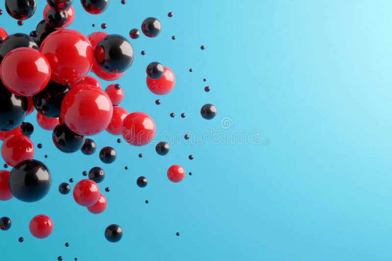 A Molecular Structure Model Featuring Red and Black Parts, Set Against ...