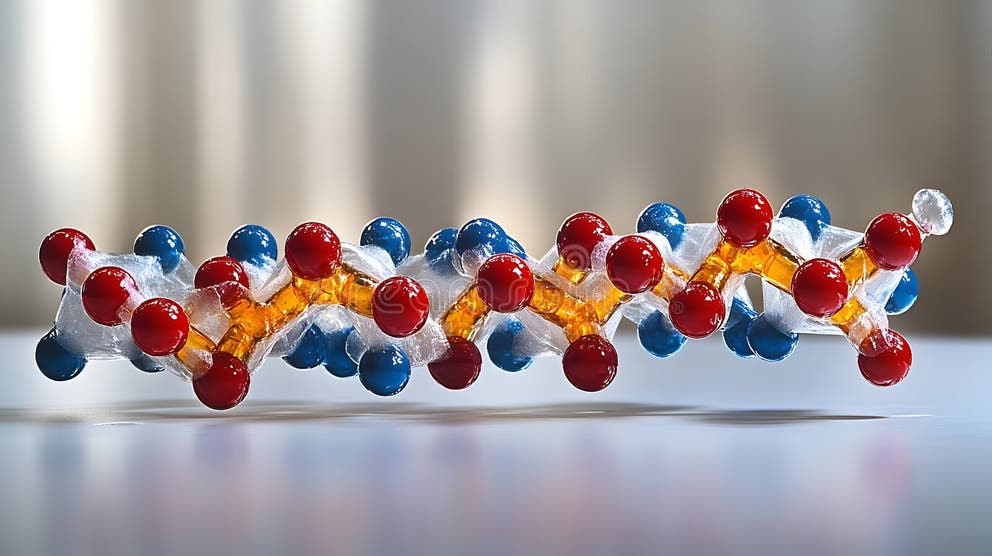 Molecular Structure Model Illustrating Science and Complex Biological ...