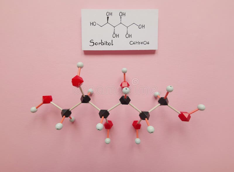 Molecular Structure Model And Structural Chemical Formula Of Sorbitol Sorbitol Is An Artificial
