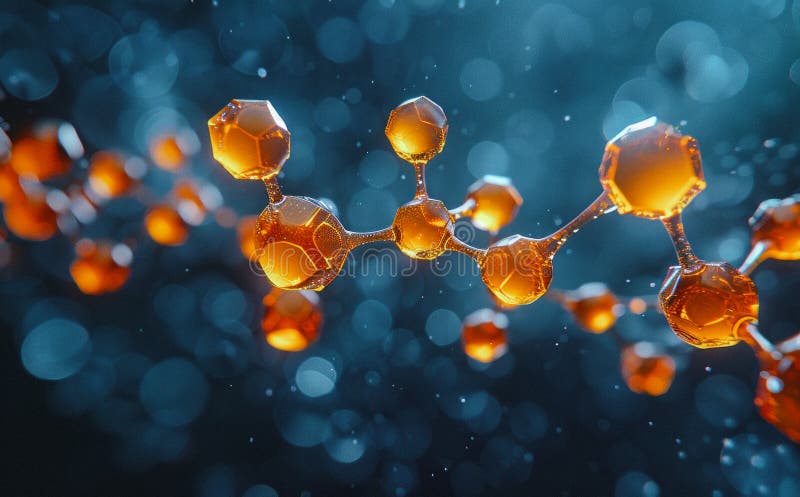 Molecular Structure of Molecule of Biological Substance Stock Photo ...