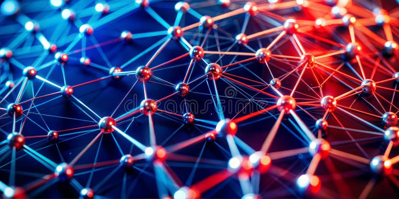 Molecular Structure Network Interconnected Spheres, Information ...