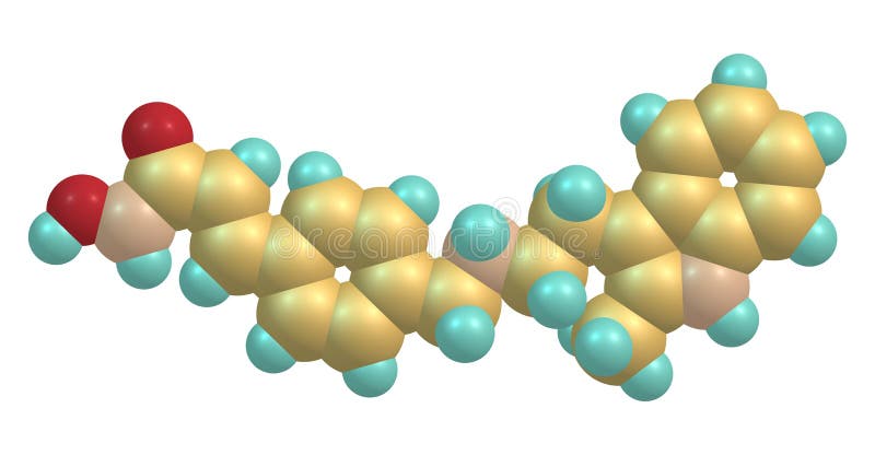Molecular Structure of Panobinostat Isolated on White Stock ...
