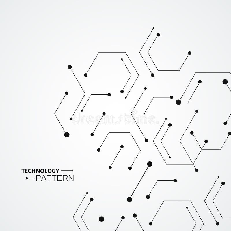 Molecular Structure Pattern Background. Vector Technology Design Stock ...
